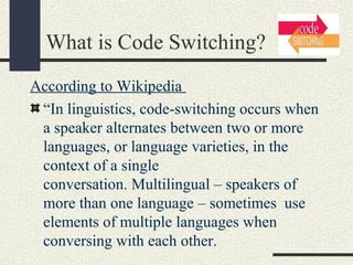 Code Switching in Pakistan | PPT