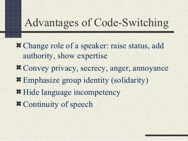 Code Switching in Pakistan