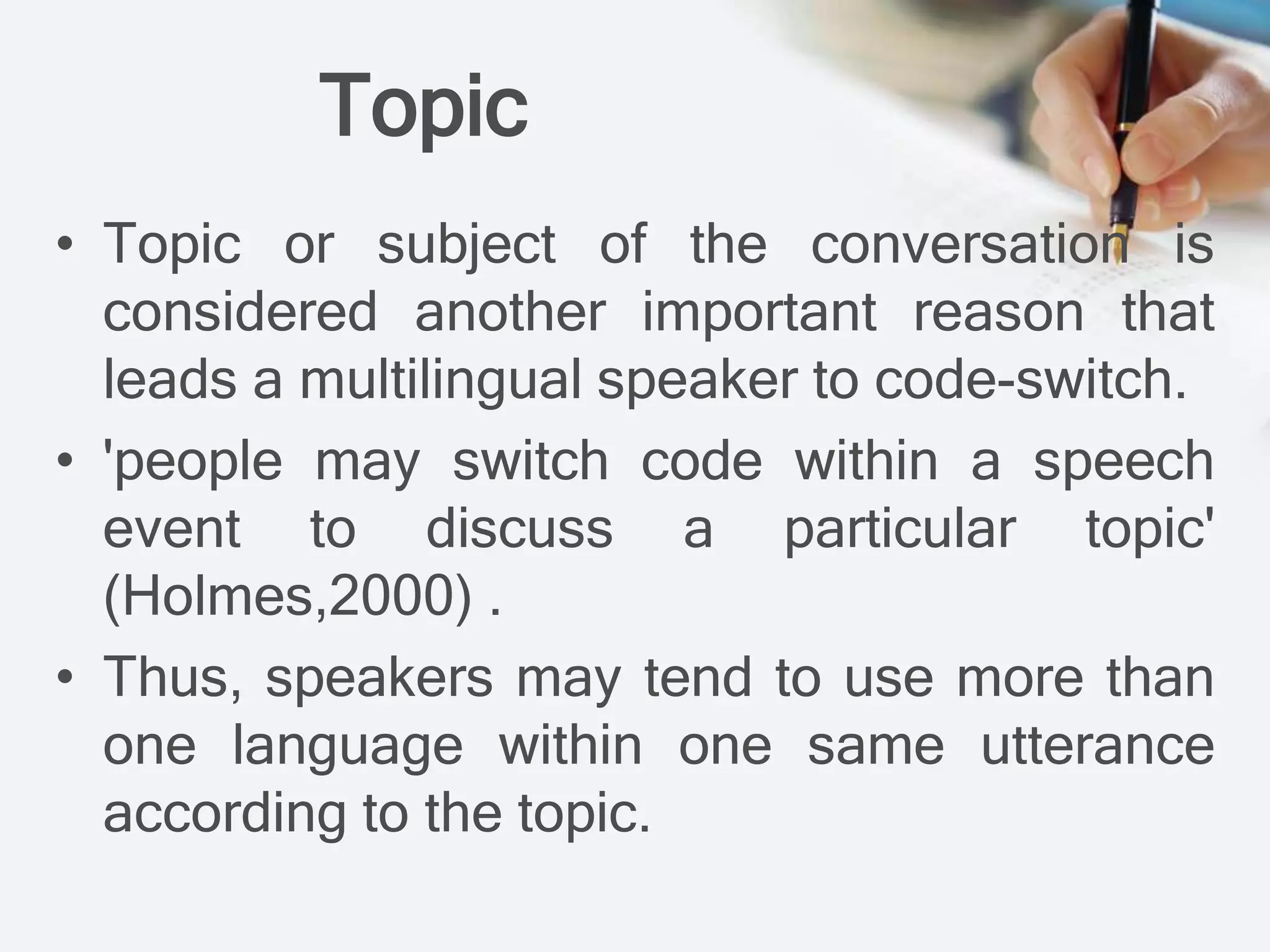Code switching & code mixing | PPTX