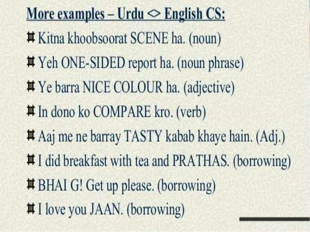 Code switching & code mixing | PPTX