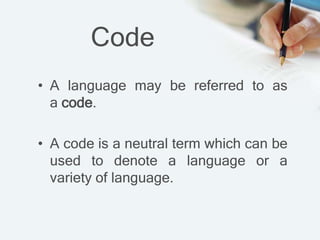 Code switching & code mixing | PPTX