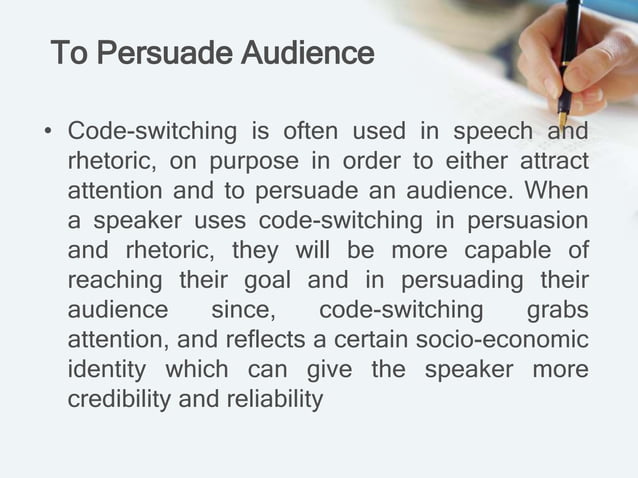 Code switching & code mixing | PPTX