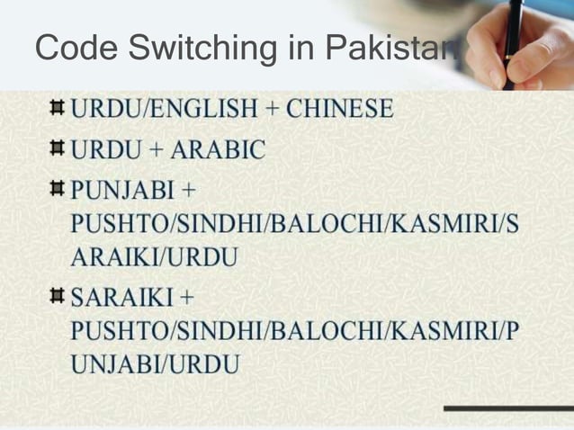 Code switching & code mixing | PPTX