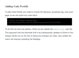 Code syntax highlighting in ghost | DOCX