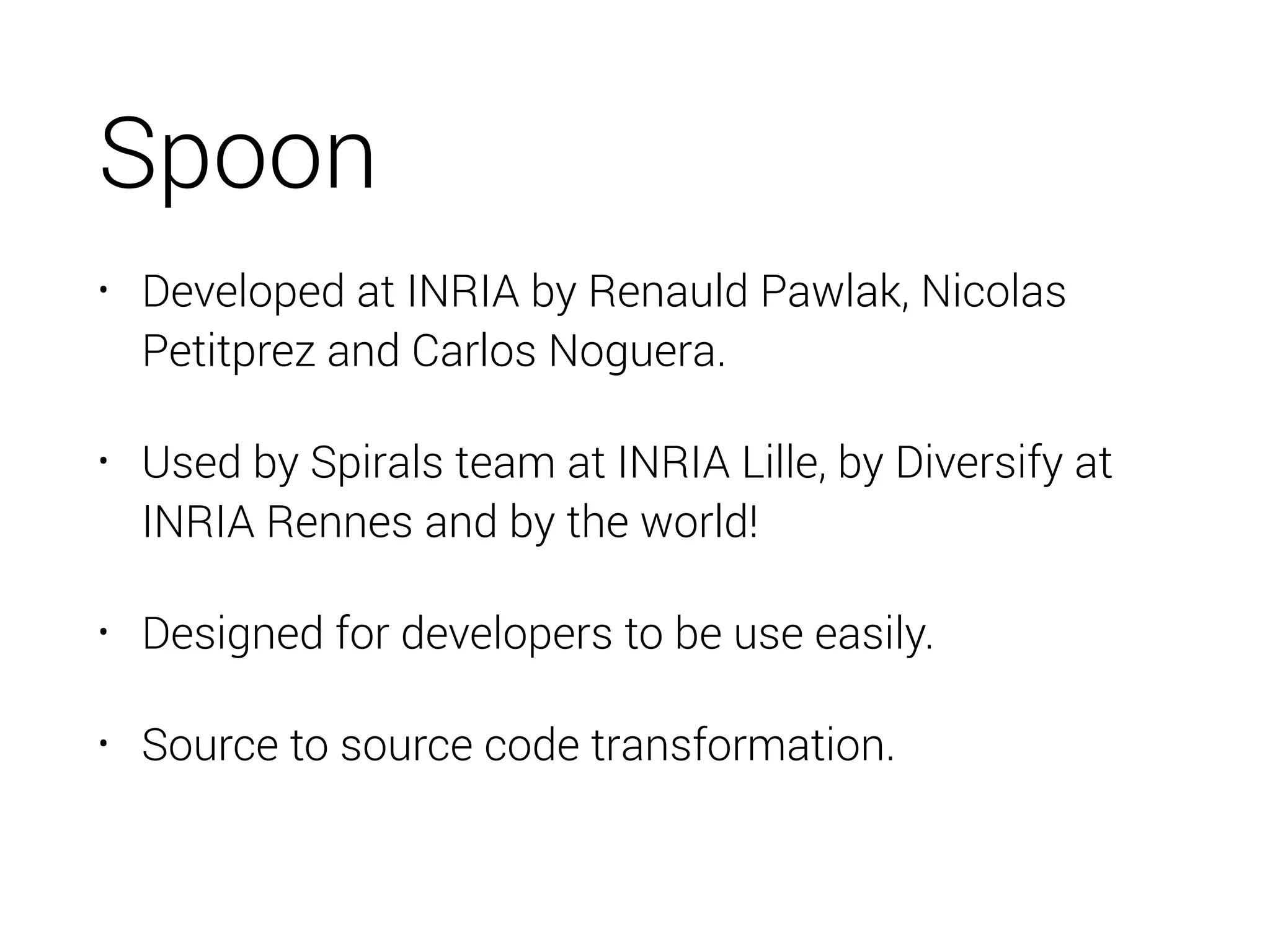 Code Transformation With Spoon Pdf Programming Languages Computing