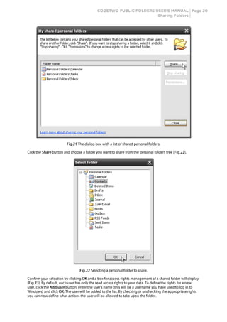 Codetwo public folders users manual - Share Outlook Calendars, Contacts, Email, Tasks, Sharing ...