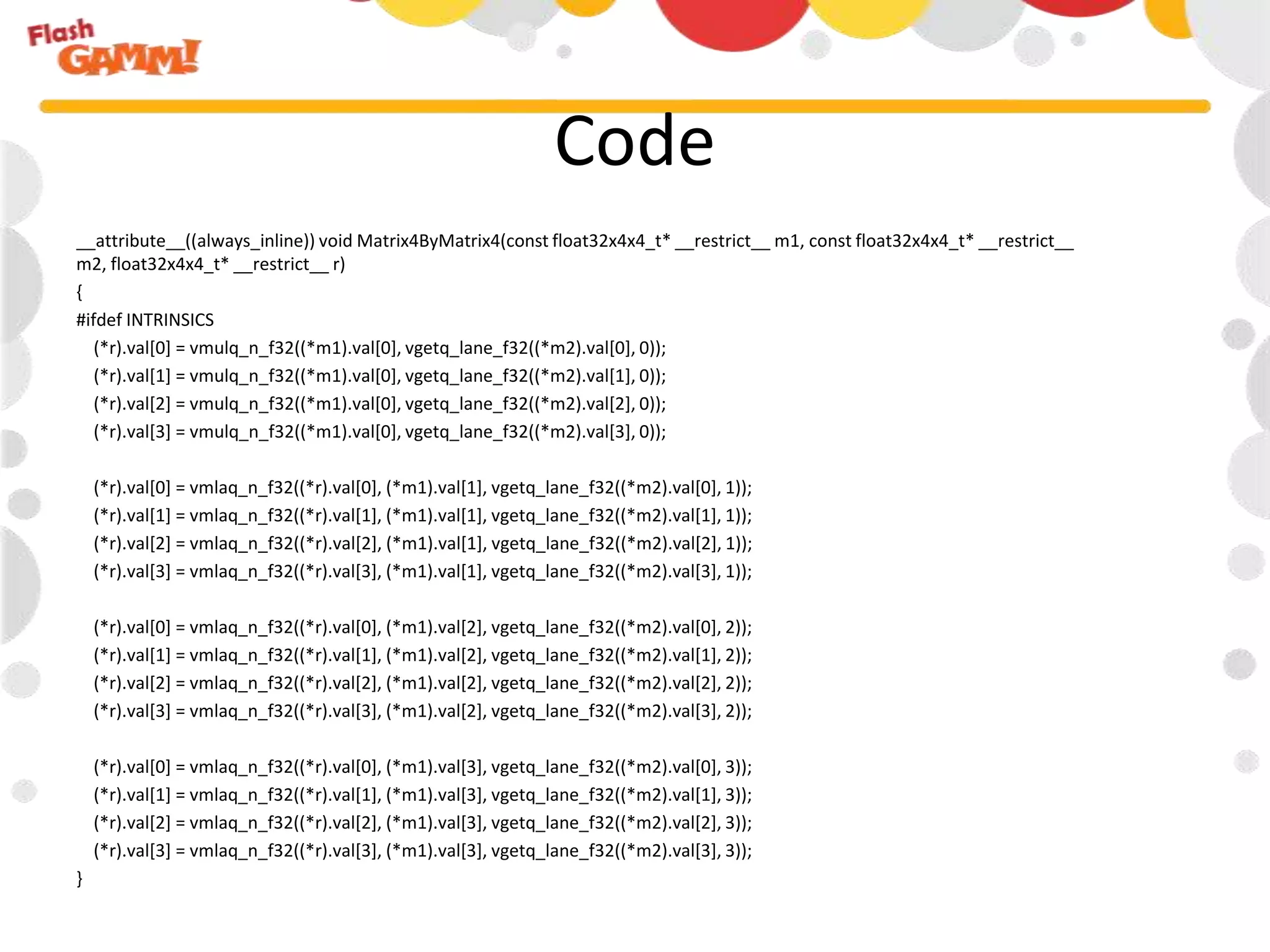 Code vectorization for mobile devices | PPT