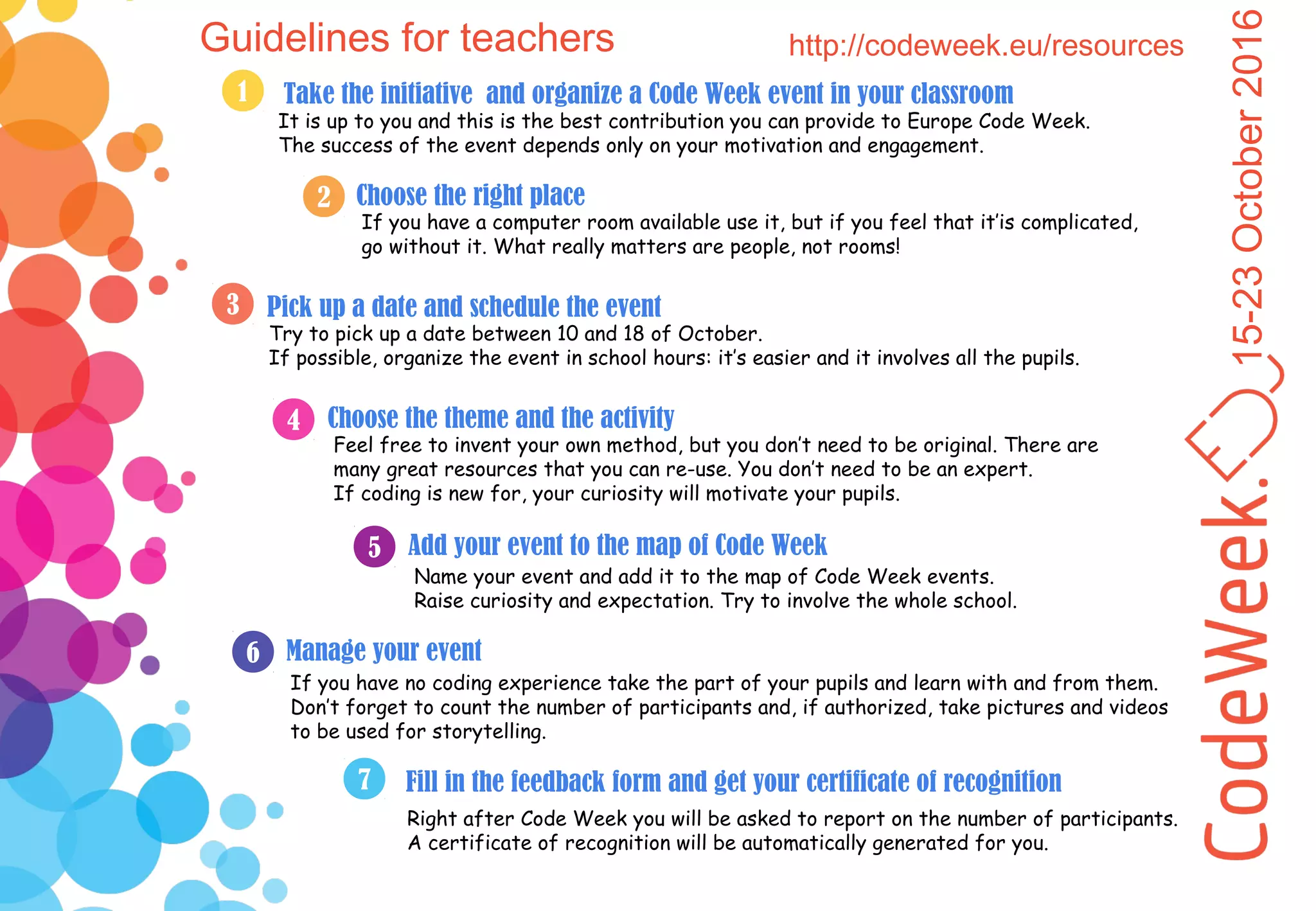 Europe Code Week in the classroom - Teacher guide | PPT