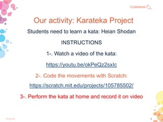 Karate & coding #Code week webinar #coding from home | PPT