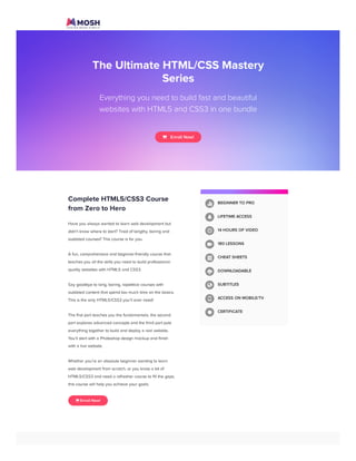 The Ultimate HTML/CSS Mastery Series | PDF