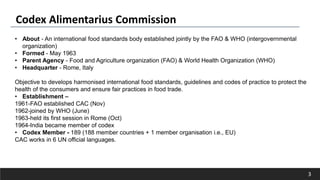 Codex Alimentarius India Ensuring Safe, Fair, and Quality Food ...