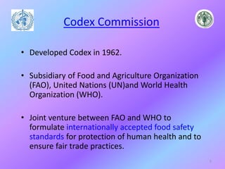 Codex alimentarius - food standard by mahboob khan | PPTX