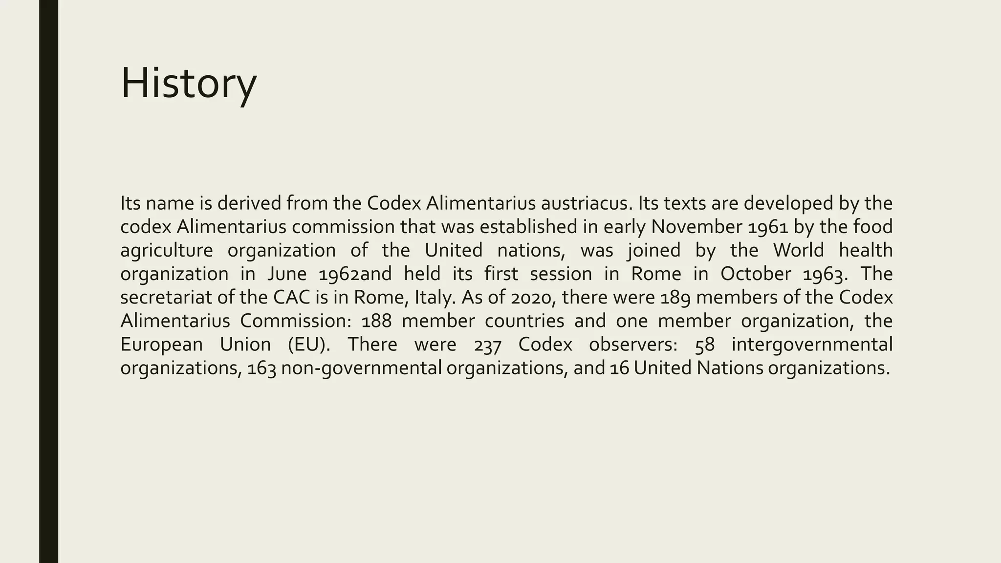 Codex Alimentarius commission | PPTX