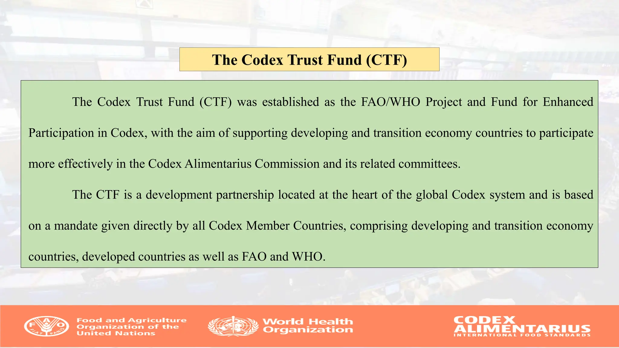 The Codex Alimentarius Commission (CAC). | PPTX