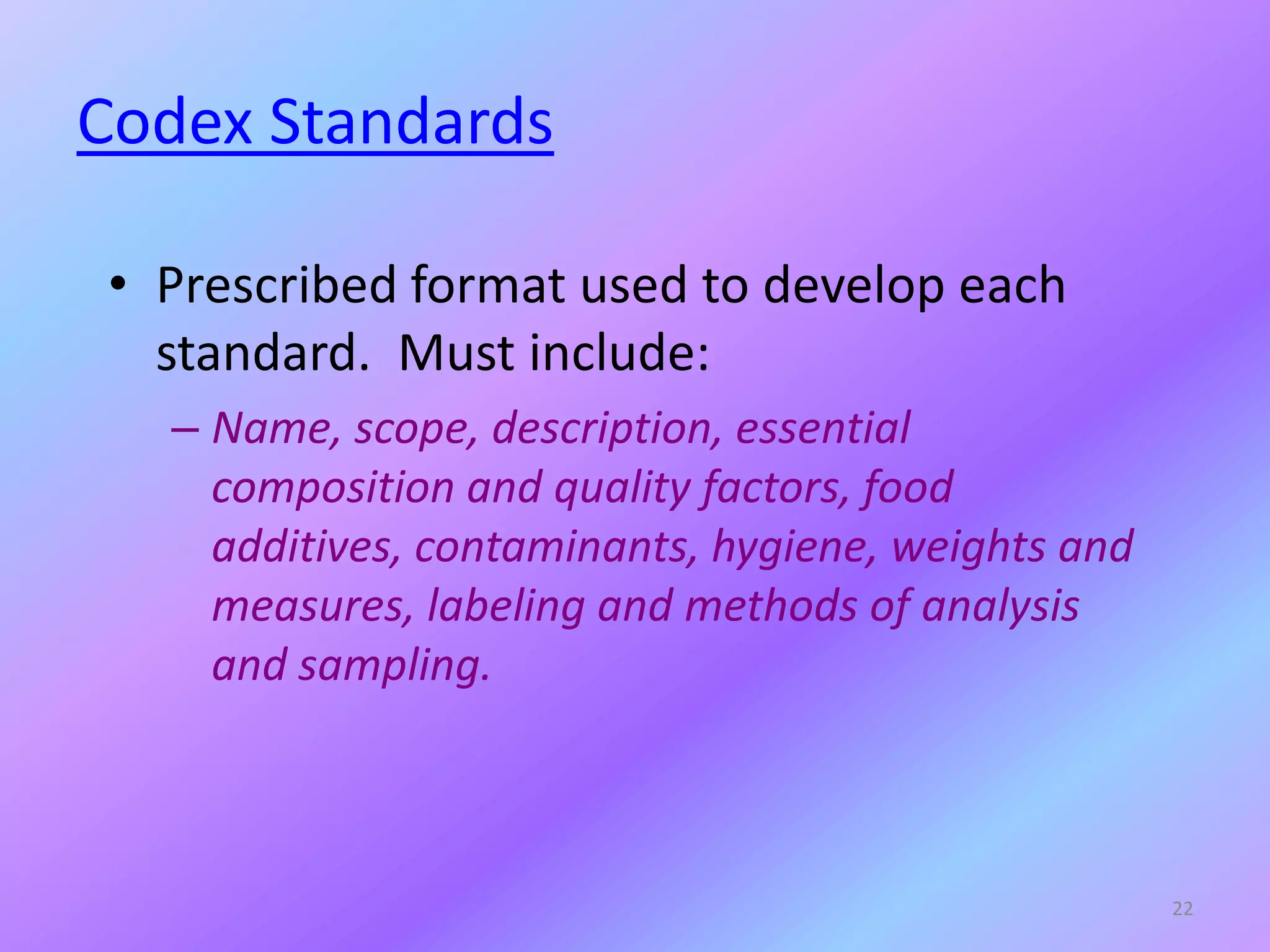 Codex alimentarius ppt | PPTX