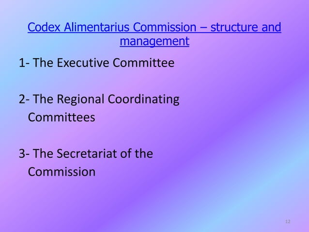 Codex alimentarius ppt | PPTX