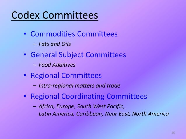 Codex alimentarius ppt | PPTX