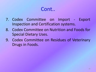 Codex alimentarius ppt | PPTX