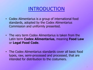 Codex alimentarius ppt | PPTX