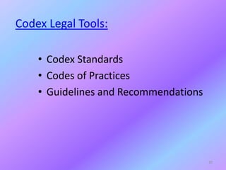 Codex alimentarius ppt | PPTX