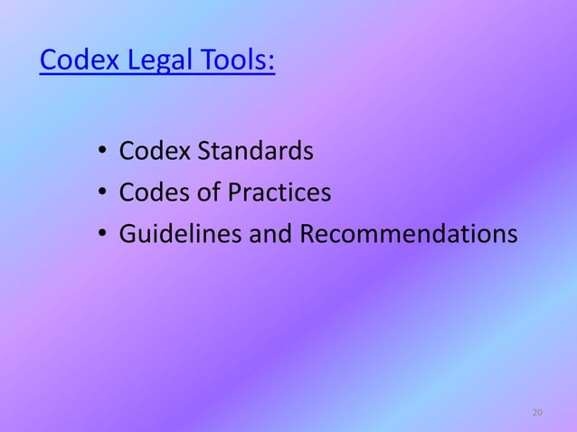 Codex alimentarius ppt | PPTX