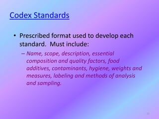 Codex alimentarius ppt | PPTX