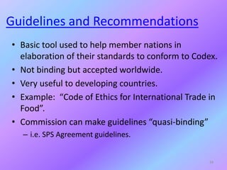 Codex alimentarius ppt | PPTX
