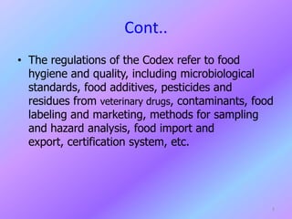 Codex alimentarius ppt | PPTX