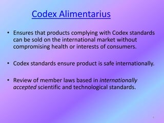 Codex alimentarius ppt | PPTX