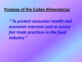 Codex alimentarius ppt | PPTX