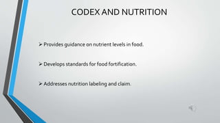 CODEX ALIMENTARIUS PPT..pptx | Digestive Disorders | Diseases and ...