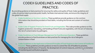 CODEX ALIMENTARIUS PPT..pptx | Digestive Disorders | Diseases and ...