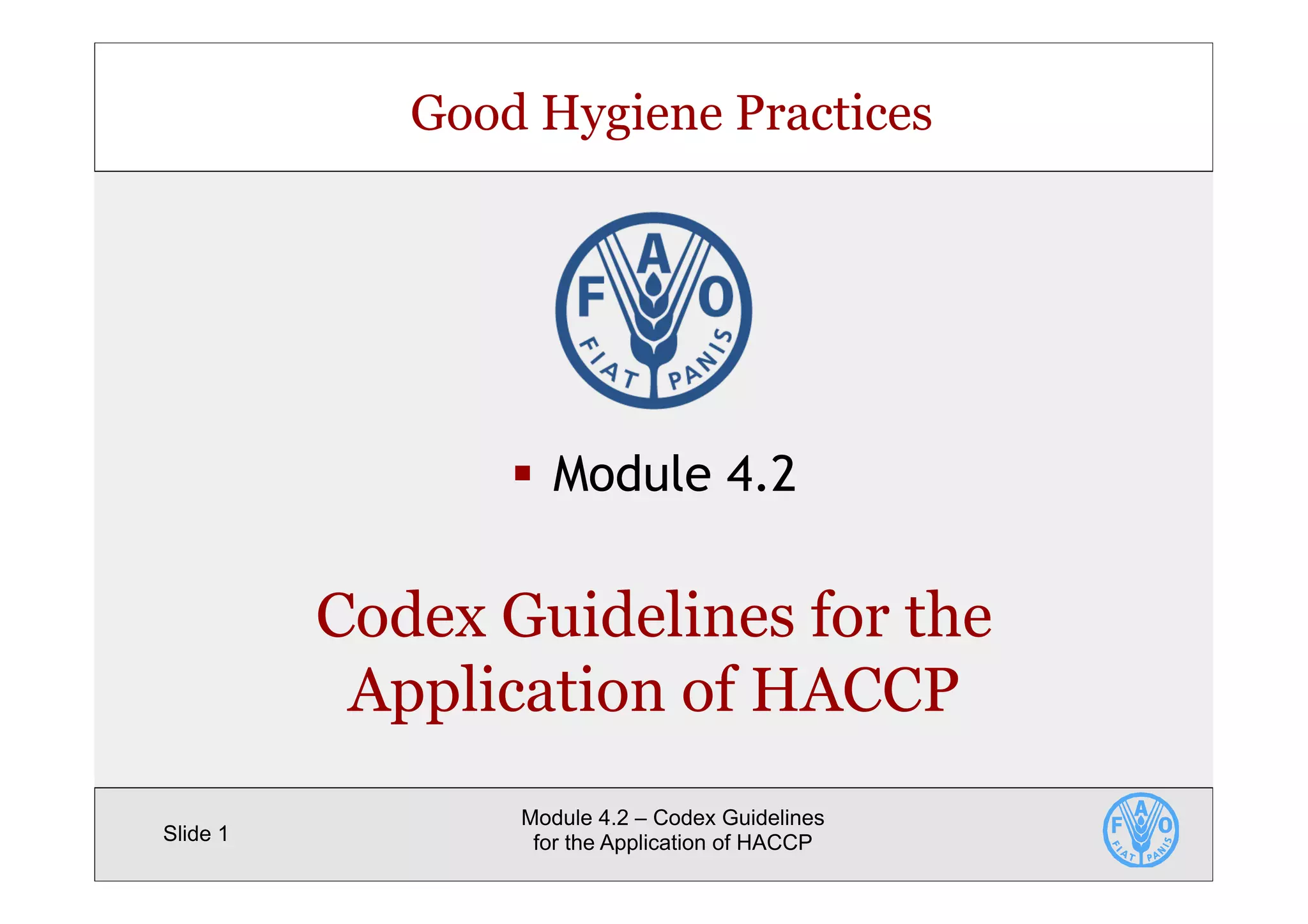 CODEX Guidelines for the Application of HACCP | PDF