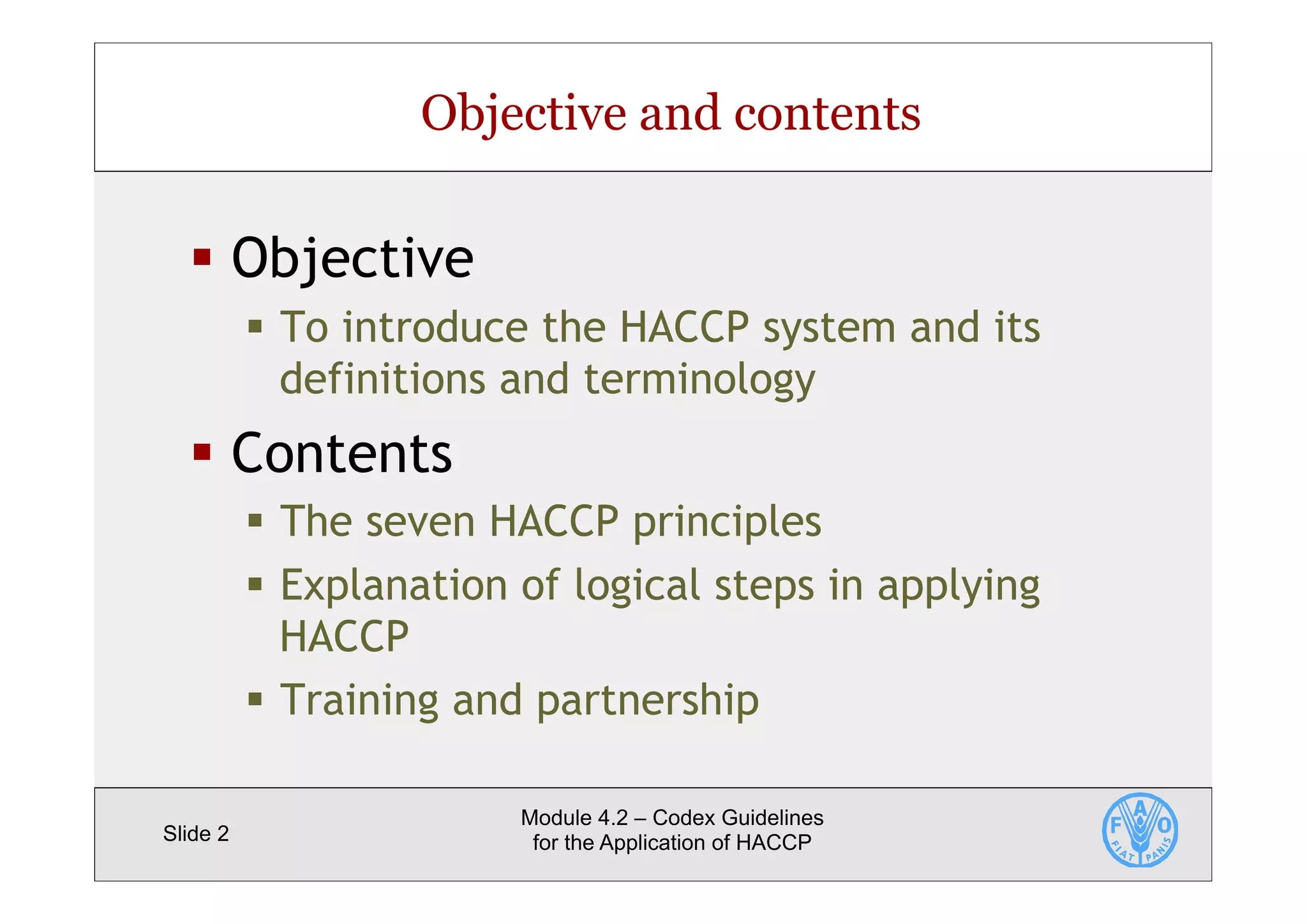 CODEX Guidelines for the Application of HACCP | PDF