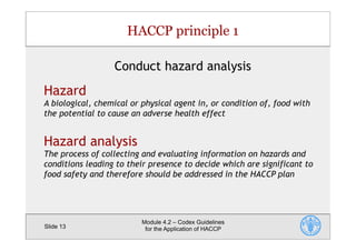 CODEX Guidelines for the Application of HACCP | PDF