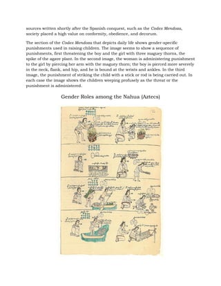 Codex mendoza aztec punishments for children | PDF