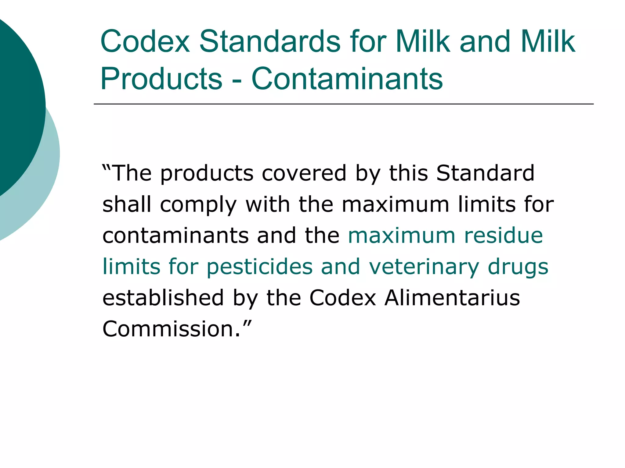 Codex work on milk and milk products (overview) | PPT
