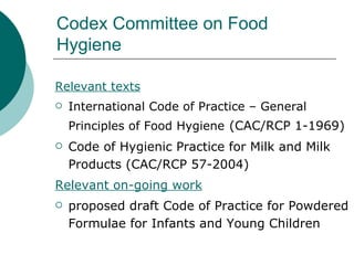 Codex work on milk and milk products (overview) | PPT