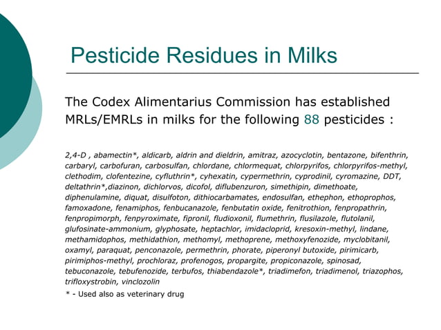 Codex work on milk and milk products (overview) | PPT | Chemistry | Science