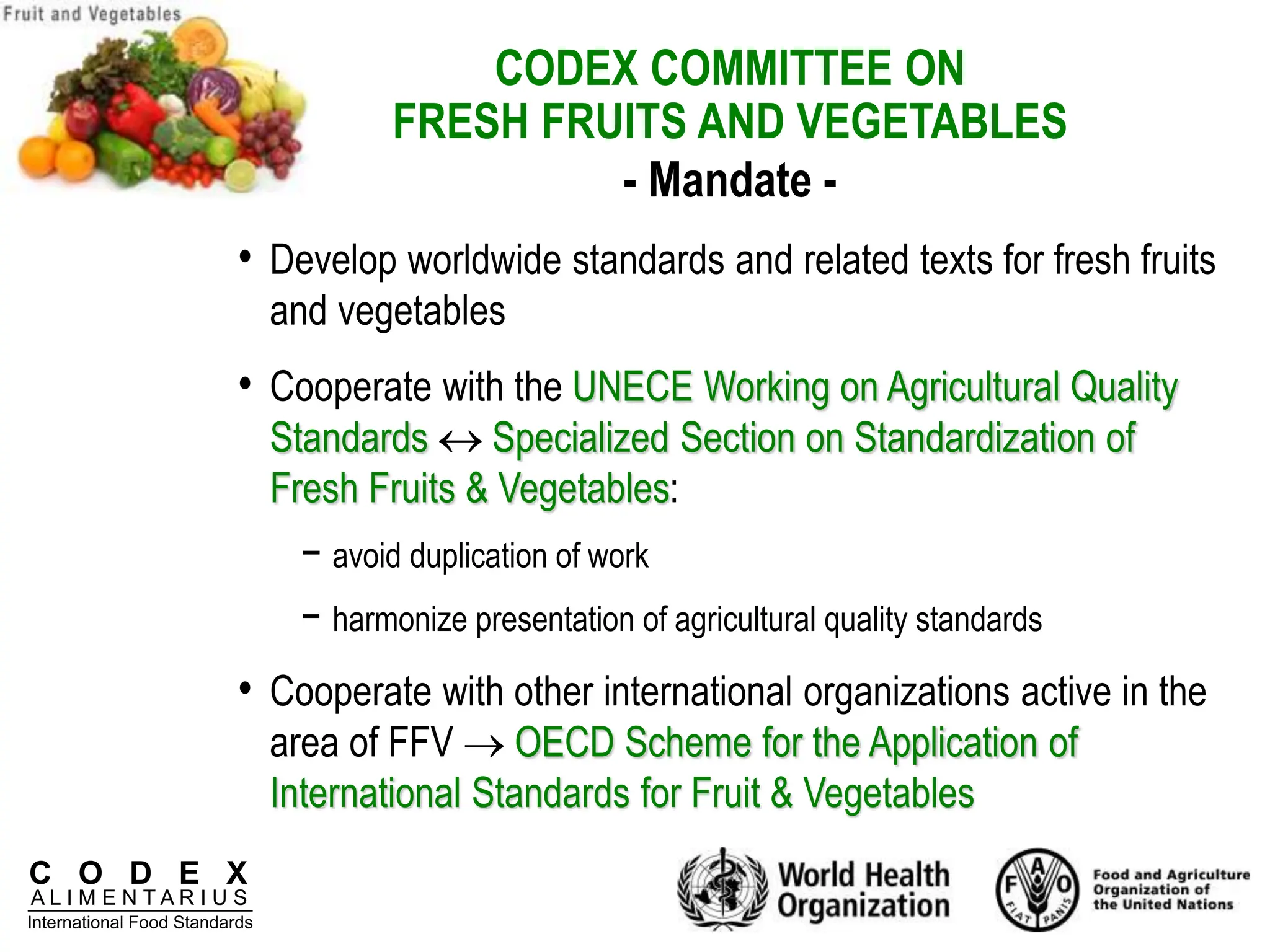 Codex Overview UNECE Codex Power Point Presentation | PPT