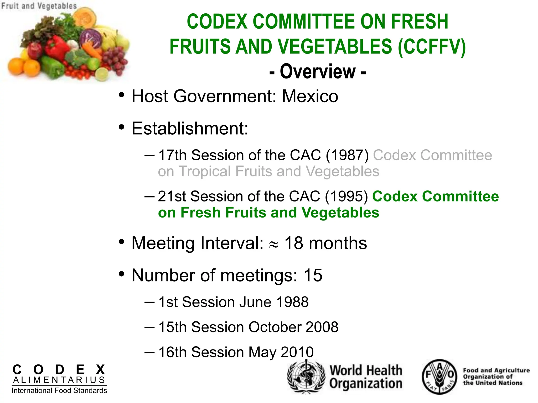 Codex Overview UNECE Codex Power Point Presentation | PPT