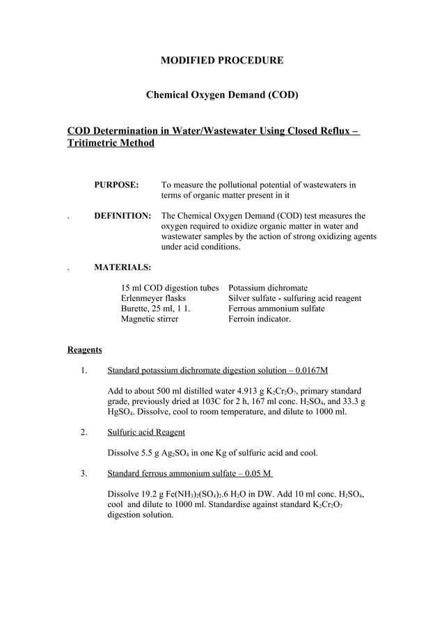 Cod Experiment | DOC