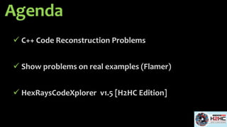 HexRaysCodeXplorer: object oriented RE for fun and profit | PDF
