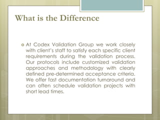 Codex validation Group presentation | PPT