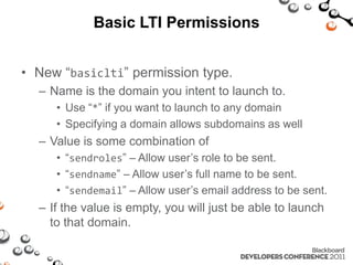 Code Your Own: Tool Integration using the Basic Learning Tools Interoperability (LTI) Standard | PPT