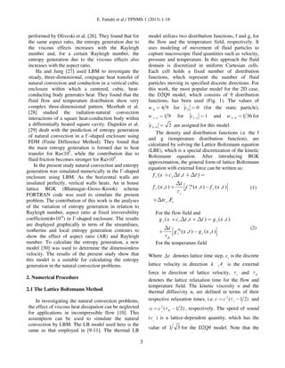 Natural Convection and Entropy Generation in Γ-Shaped Enclosure Using Lattice Boltzmann Method ...
