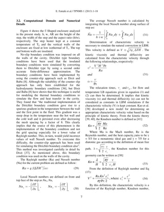 Natural Convection and Entropy Generation in Γ-Shaped Enclosure Using Lattice Boltzmann Method ...