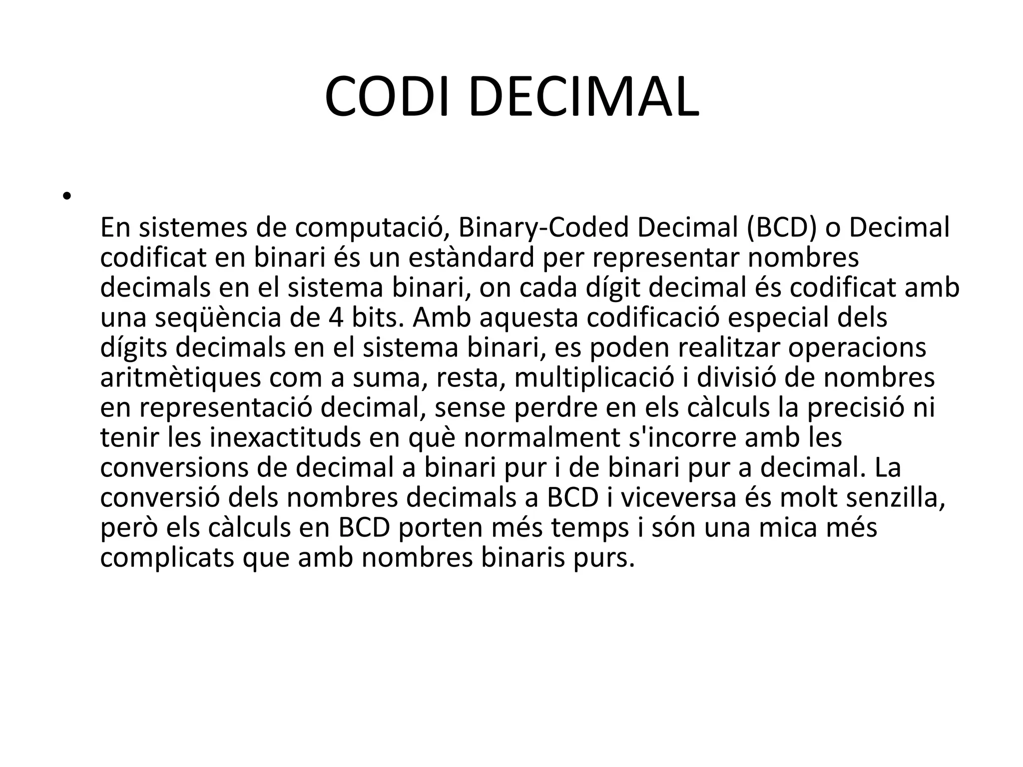 Codi binari | PPT