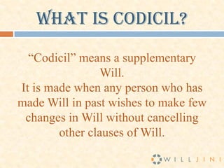Codicil | PPT