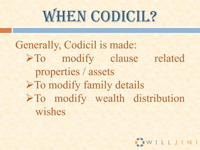 Codicil | PPT
